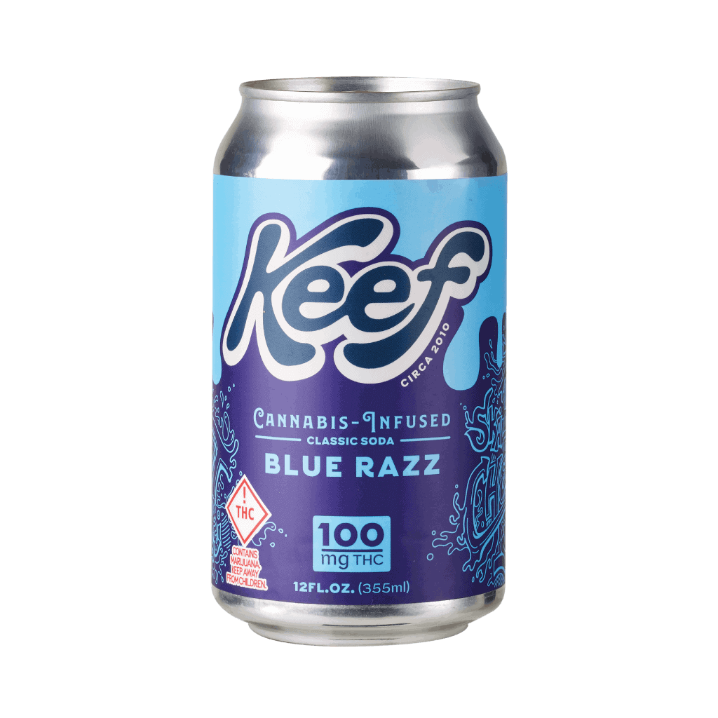 Keef Cola: Blue Razz THC Soda | Cannabis Cola and Drinks